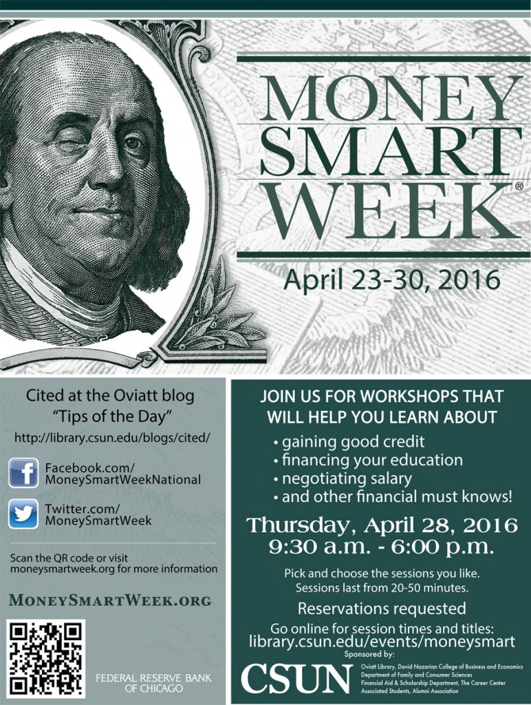 CSUN Will Raise Financial Literacy Awareness During Money Smart Week ...